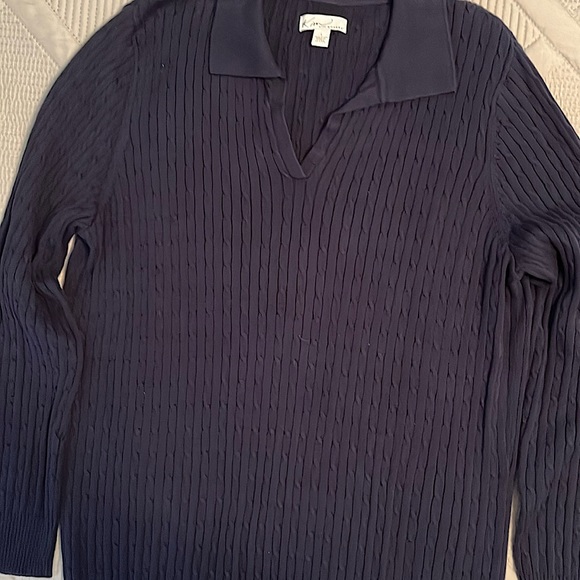 Kim Rogers (Belk) | Sweaters | Cable Knit Sweater Navy Blue | Poshmark